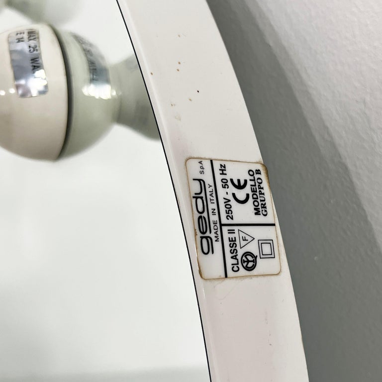 White Round Mirror with Lights from Gedy, 1970s For Sale at 1stDibs