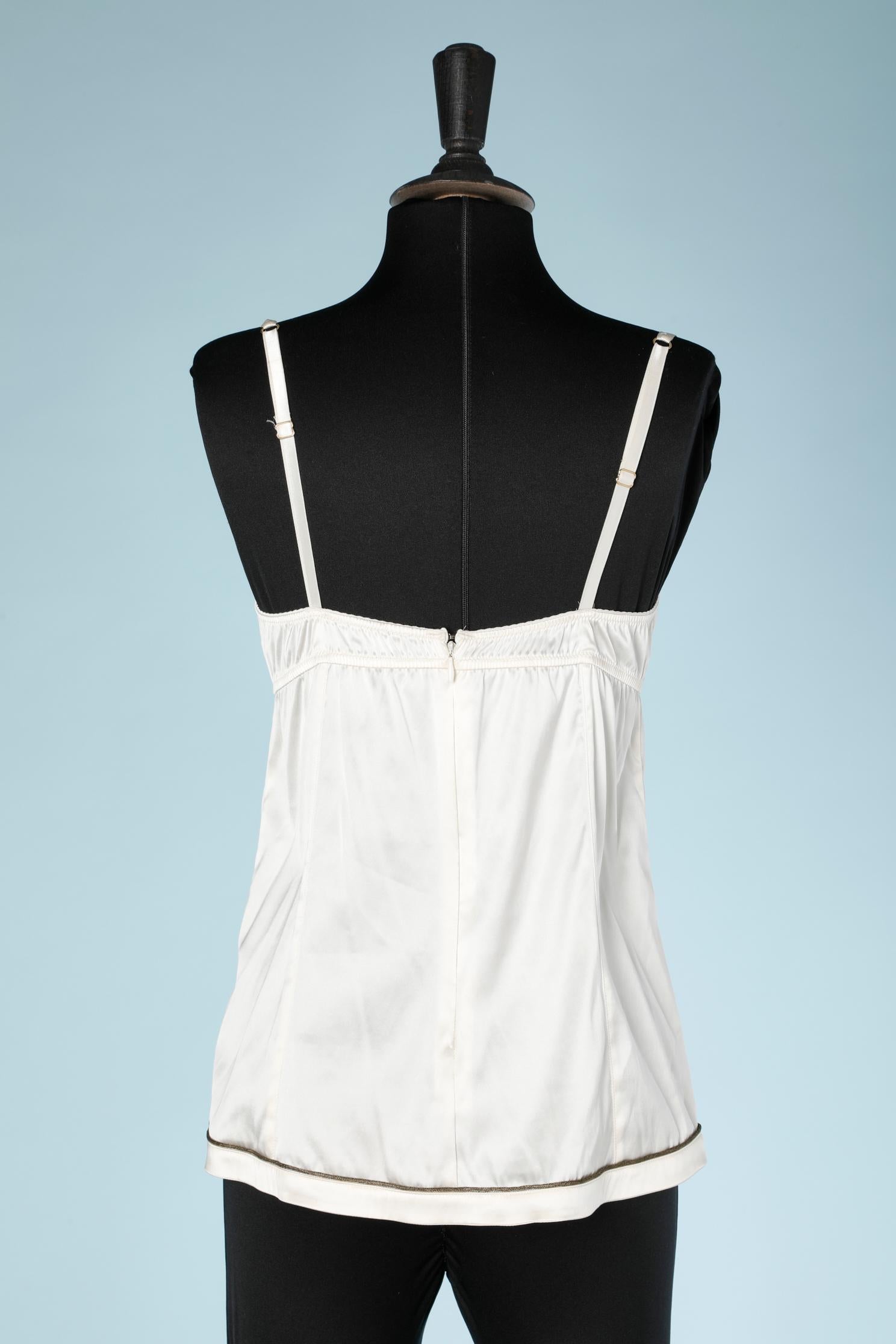 White silk bustier Dolce&Gabbana at 1stDibs | white silk bustier top