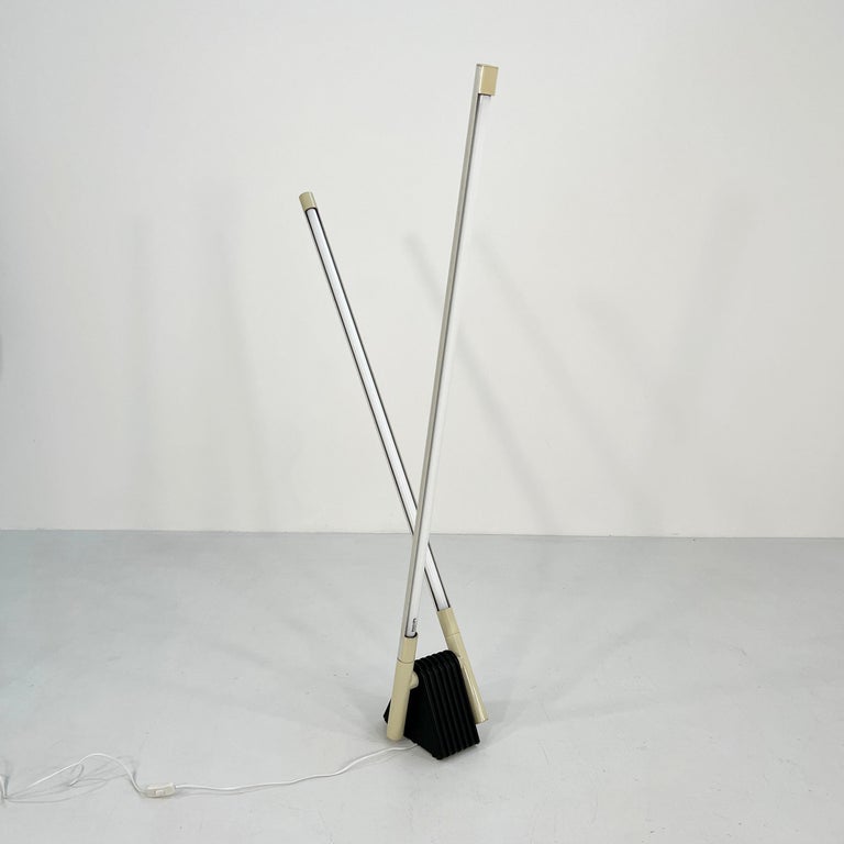 White Sistema Flu Floor Lamp XL by Rodolfo Bonetto for Luci Italia ...