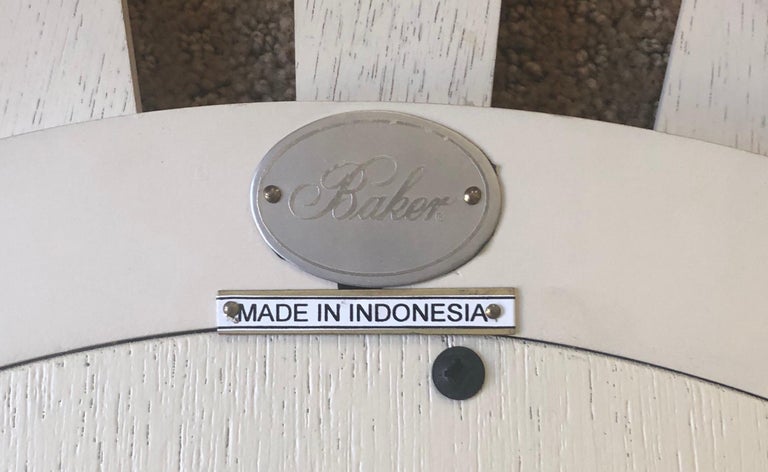 White Starburst Convexed Mirror by Baker Furniture at 1stDibs