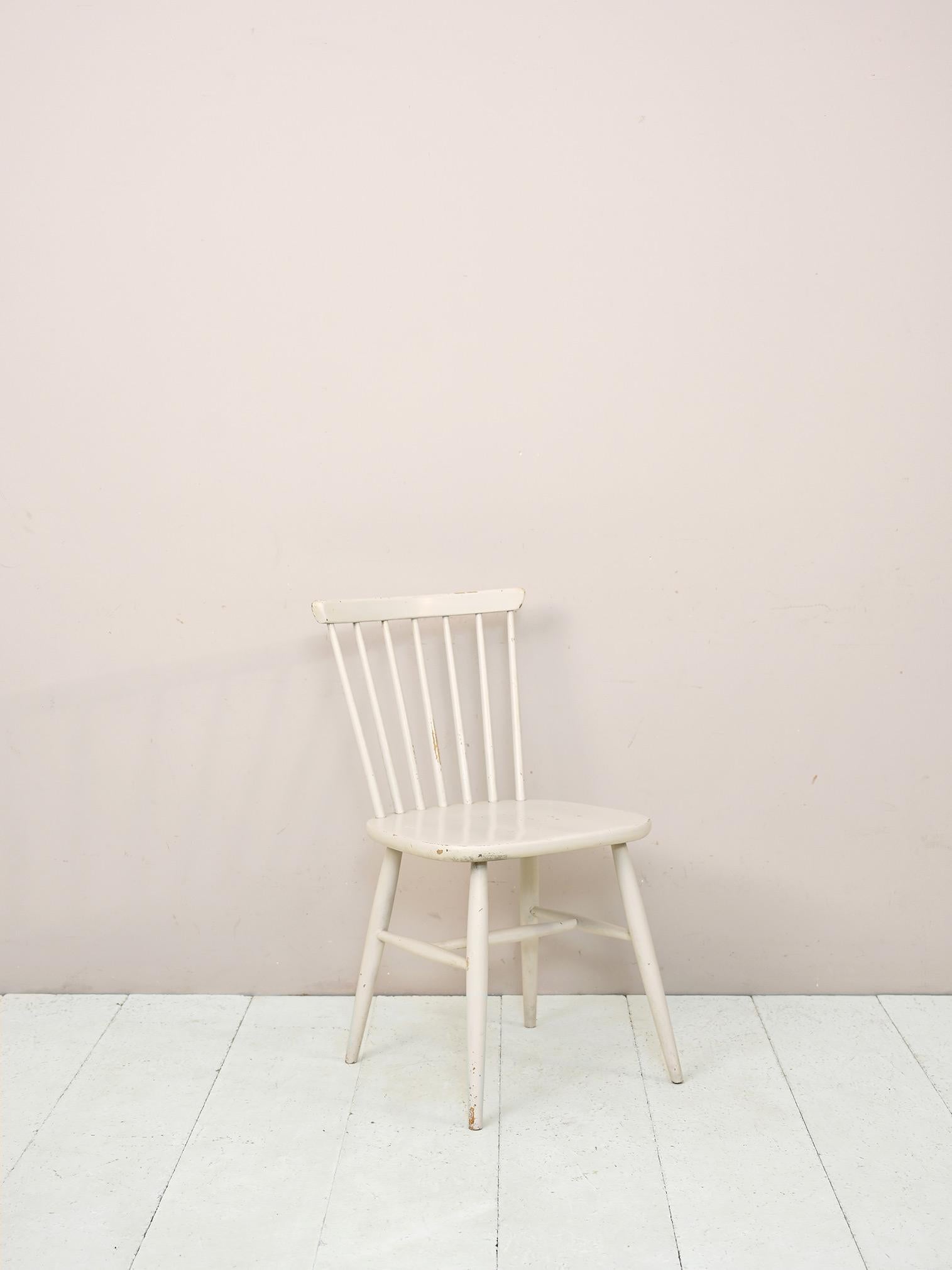 White Swedish Chair at 1stDibs