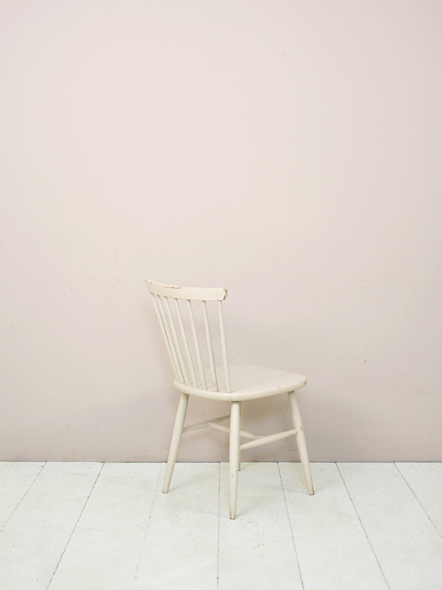White Swedish Chair at 1stDibs