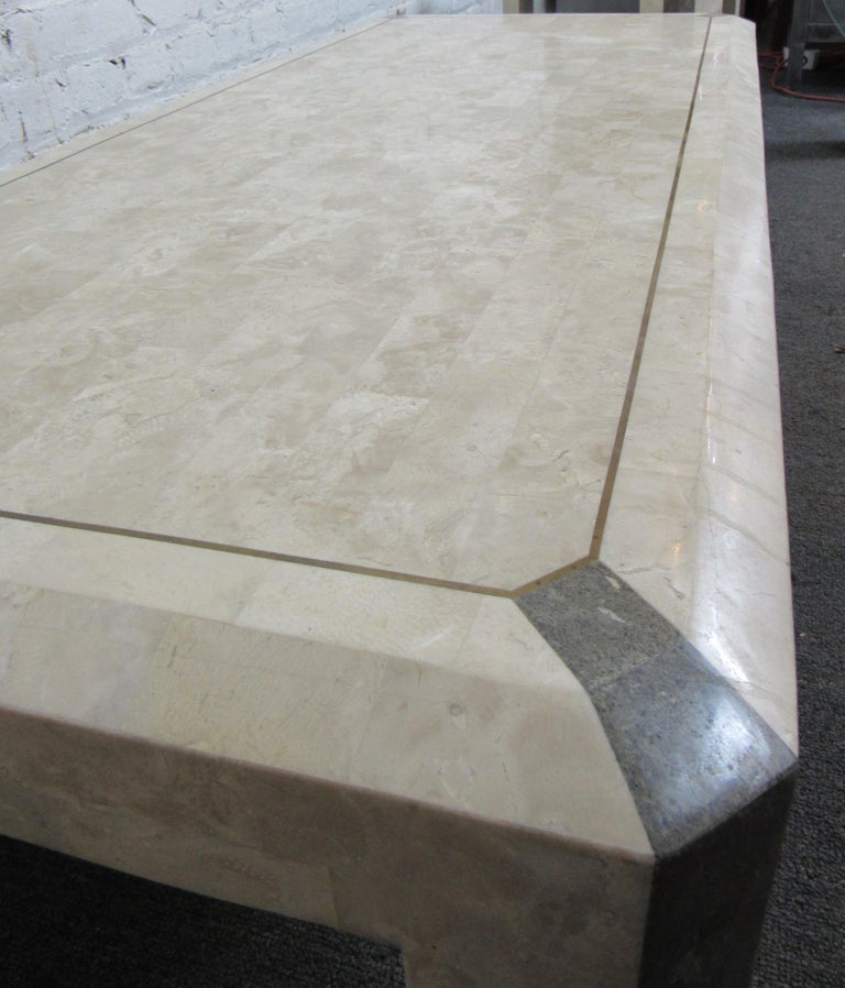 White Tessellated Stone Cocktail Table For Sale at 1stDibs