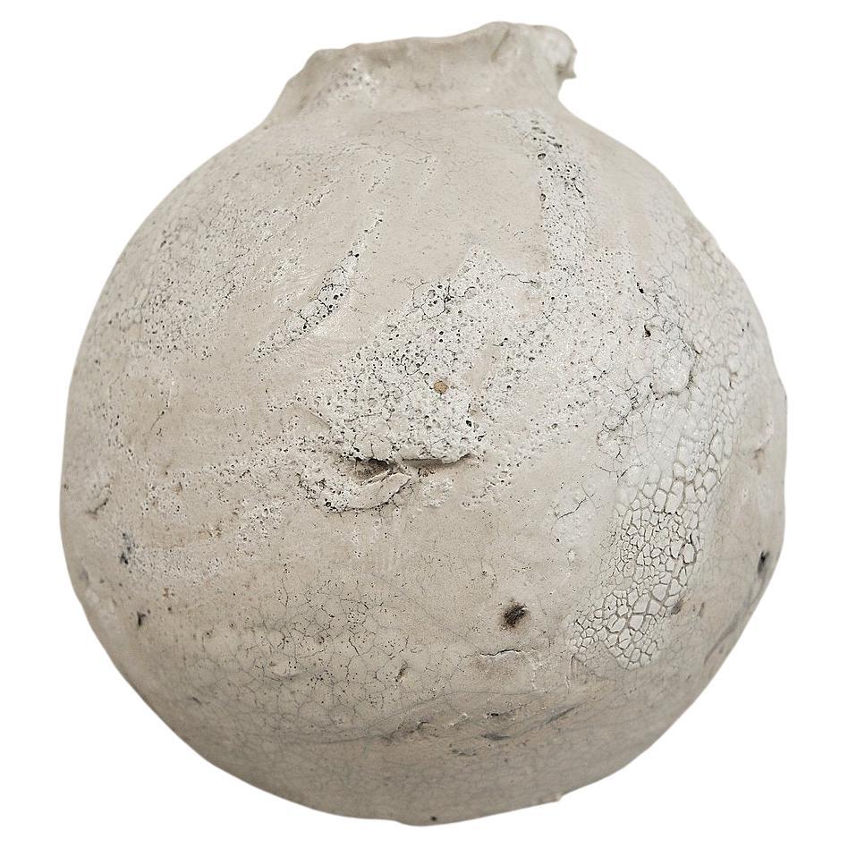 White Texture Pod Moon Vase 12" For Sale at 1stDibs