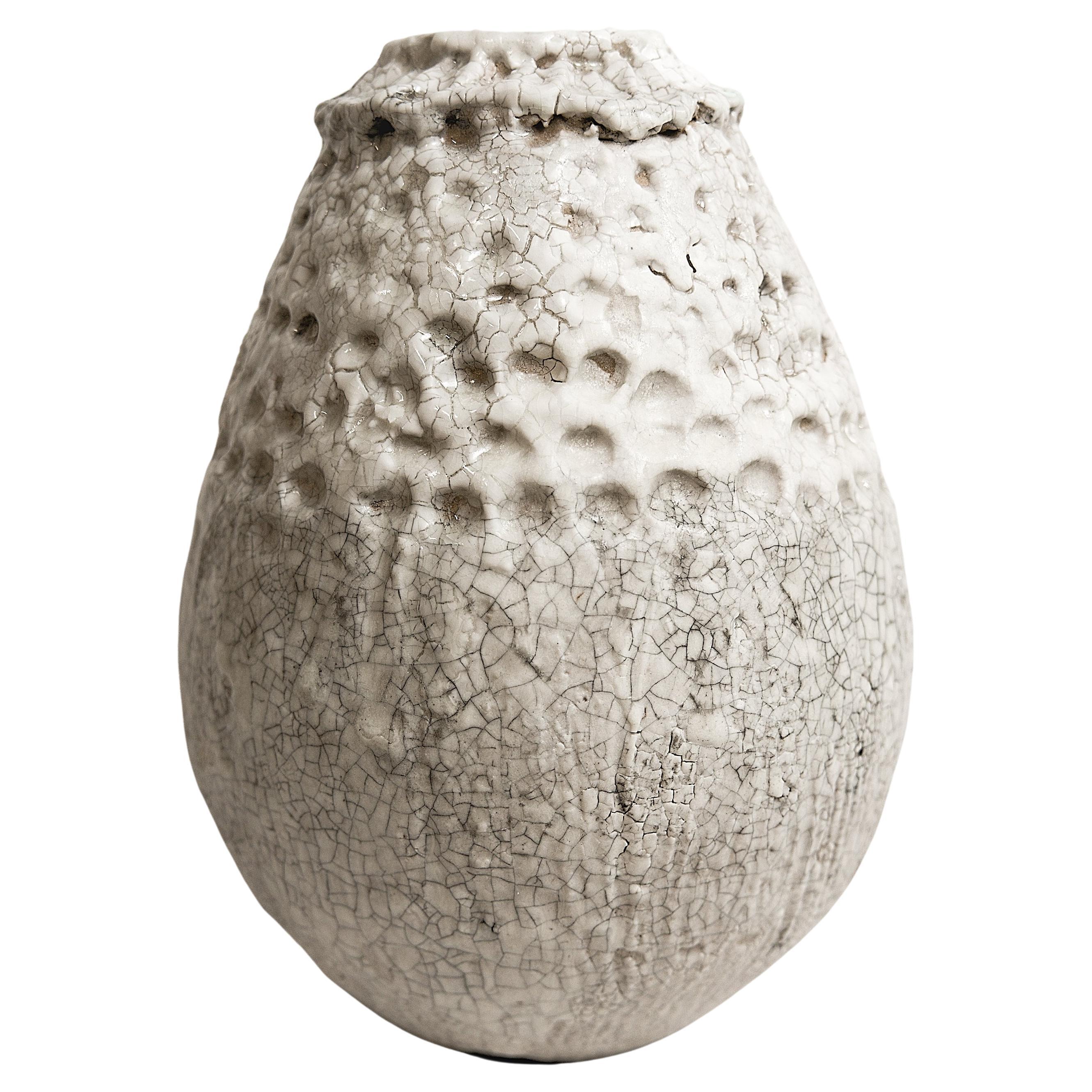White Portal Stoneware Vase by Camila Apaez For Sale at 1stDibs