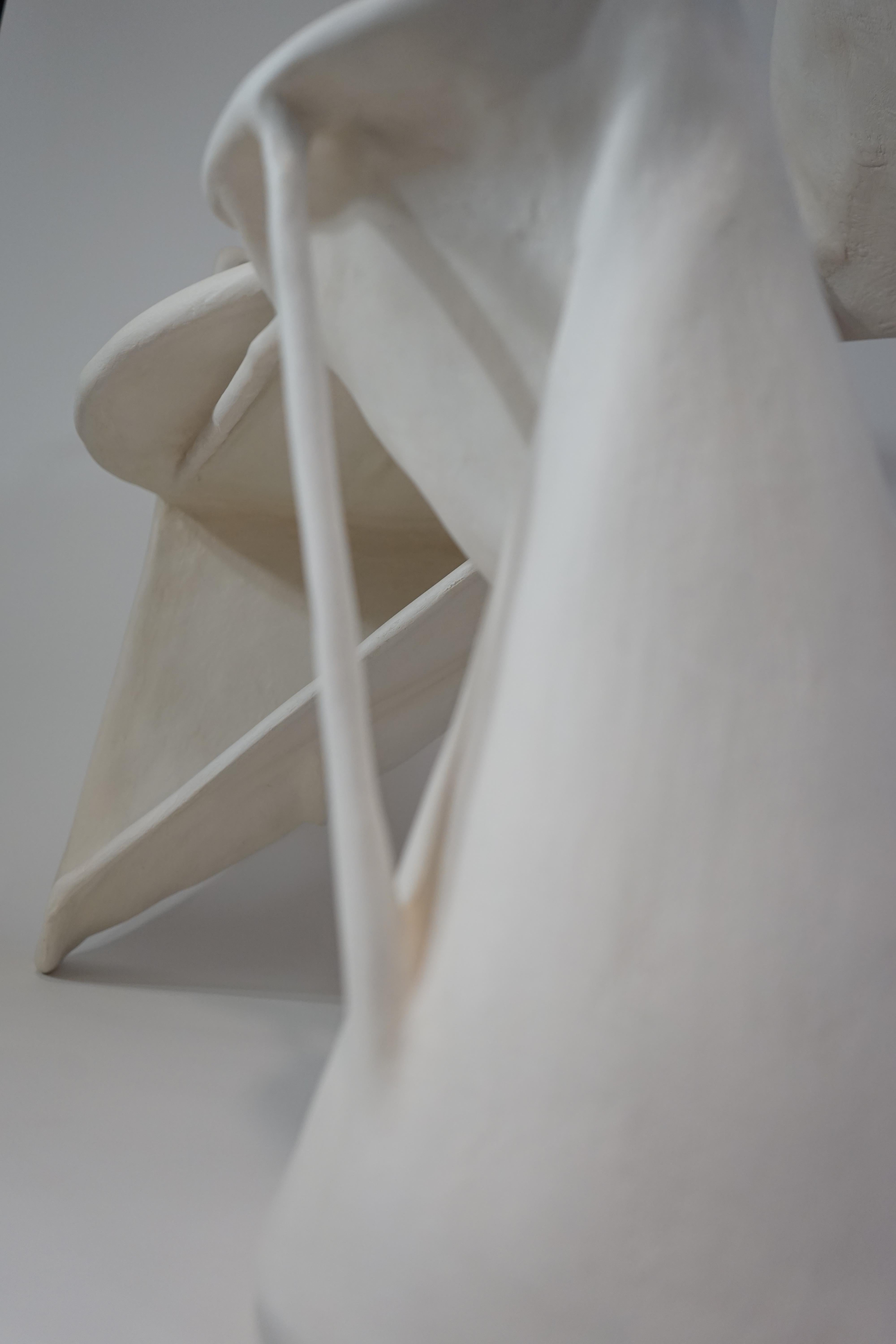 White Textured Curved Sculptures Chair by Jordan van der Ven For Sale ...