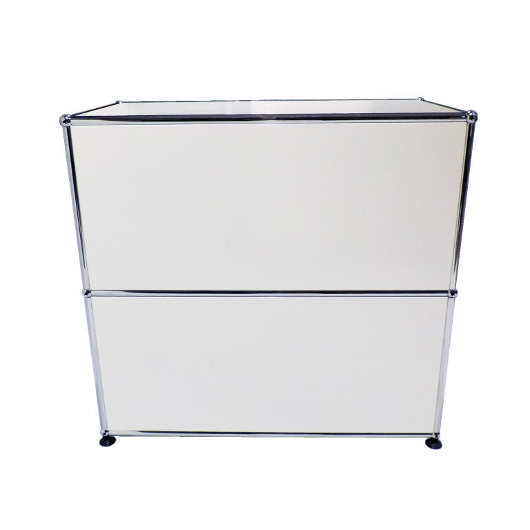 White USM Modular Furniture Storage Unit Designed by Fritz Haller at ...