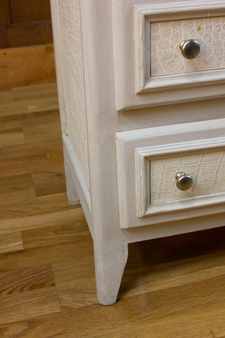 White Vintage Commode circa 1950 For Sale at 1stDibs