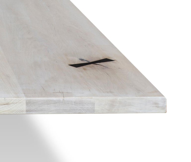 White Washed Maple Wishbone Table by Mark Jupiter For Sale at 1stDibs