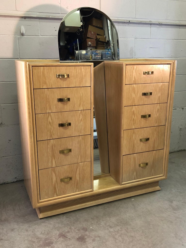 White Washed Oak Dresser with Mirror by Century Furniture For Sale at ...