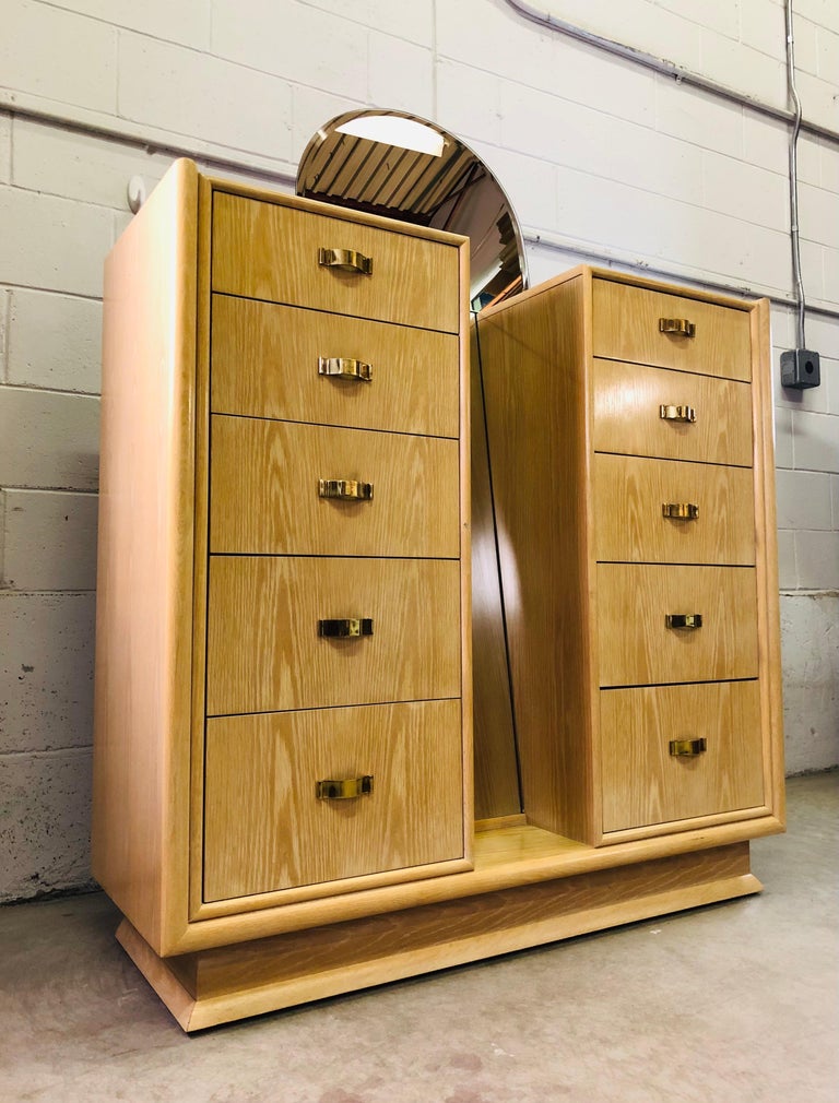 White Washed Oak Dresser with Mirror by Century Furniture For Sale at ...