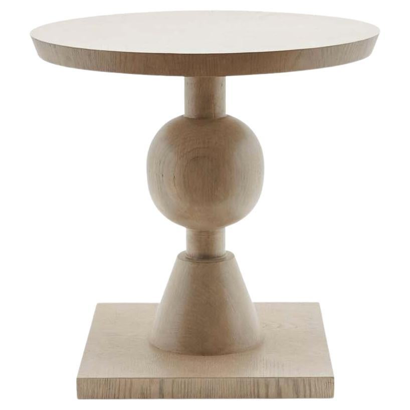 Travertine and White Washed Oak Prospect Coffee Table by Lawson-Fenning ...