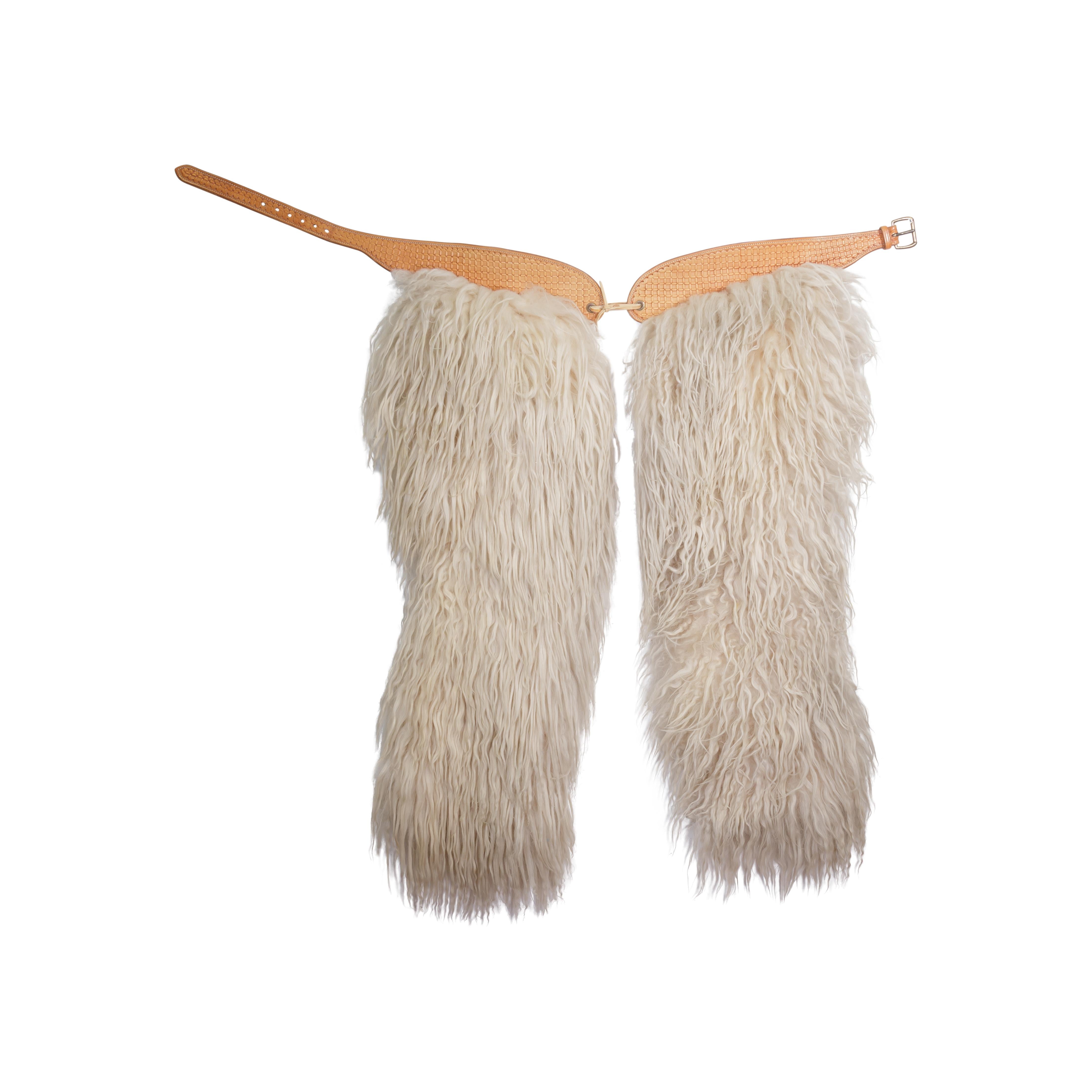 19th Century Brown Wooly Chaps For Sale at 1stDibs | furry chaps, fur ...