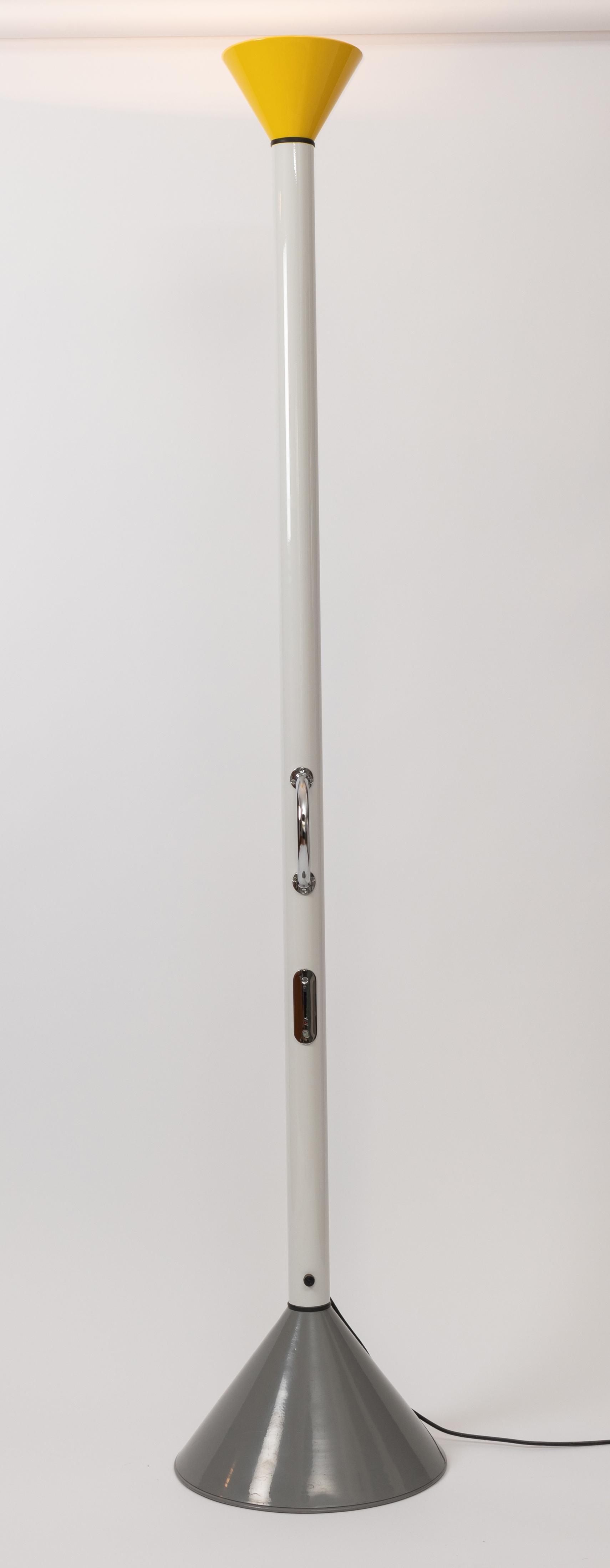 White and Yellow "Callimaco" Floor Lamp by Ettorre Sottsass for ...
