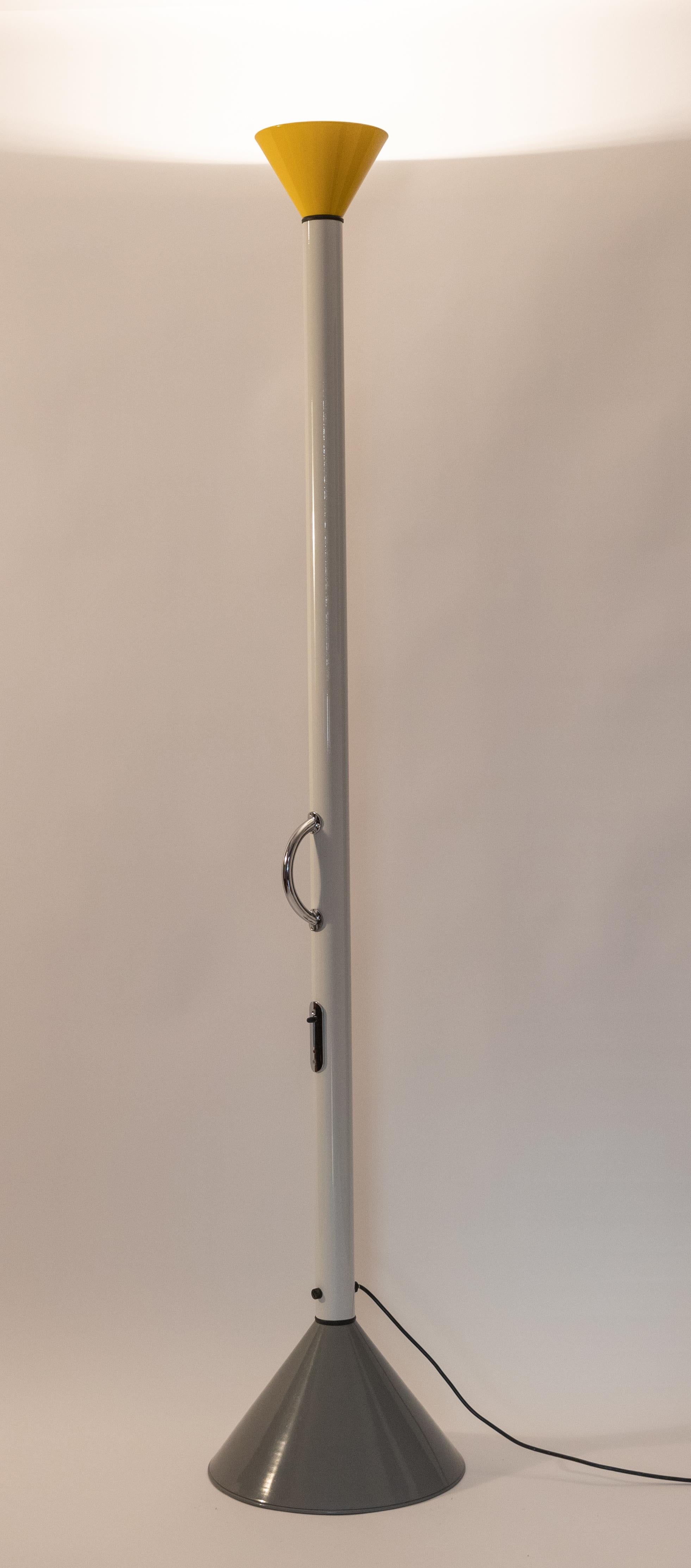 White and Yellow "Callimaco" Floor Lamp by Ettorre Sottsass for ...