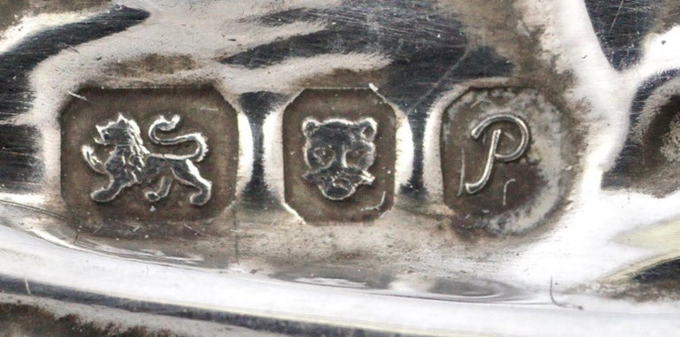 Whitehill Silver Co English Sterling Silver Heart Shape Mirror Blue ...