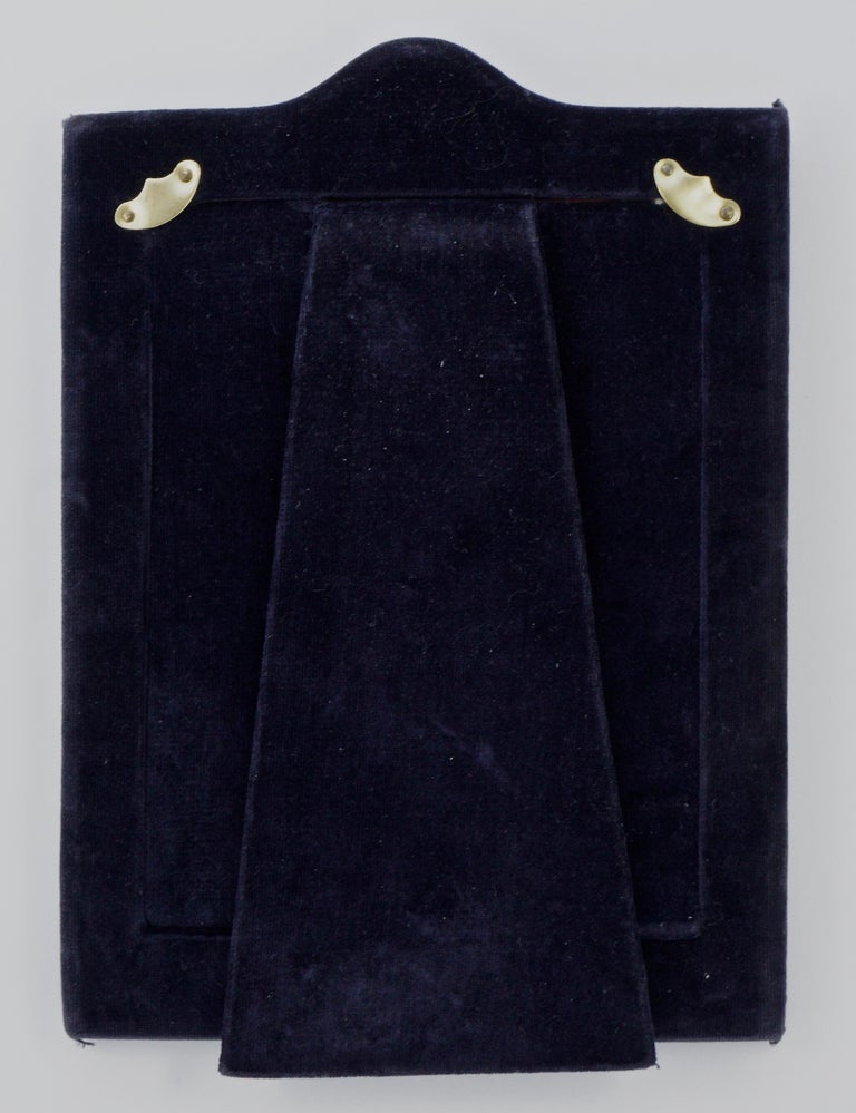 Whitehill Silver Co English Sterling Silver Heart Shape Mirror Blue ...