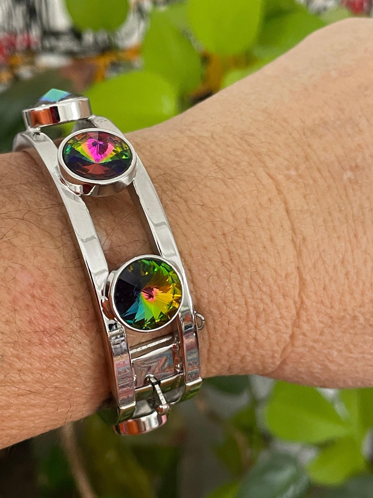 Whiting and Davis Bracelet Watermelon Rivoli Bangle New Never Worn ...