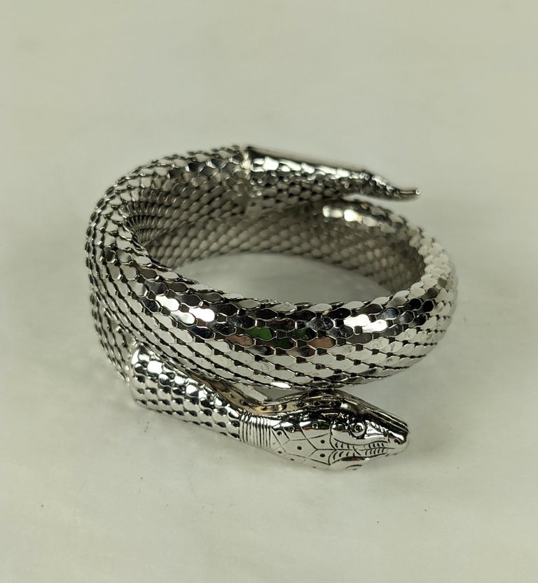 Whiting Davis Silver Snake Clamper For Sale at 1stDibs