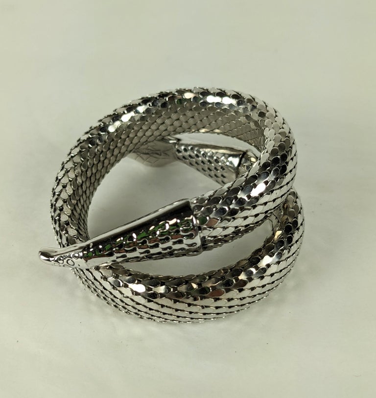 Whiting Davis Silver Snake Clamper For Sale at 1stDibs