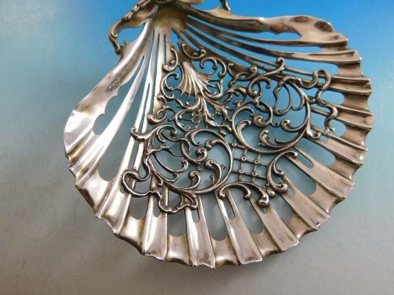 Whiting Sterling Silver BonBonniere Spoon Shell Seaweed Motif Art ...