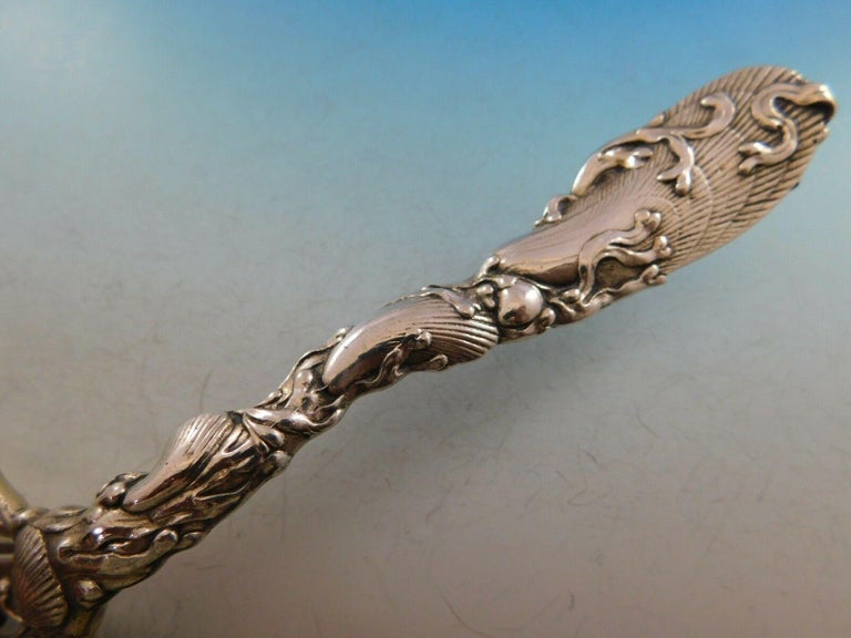 Whiting Sterling Silver BonBonniere Spoon Shell Seaweed Motif Art ...