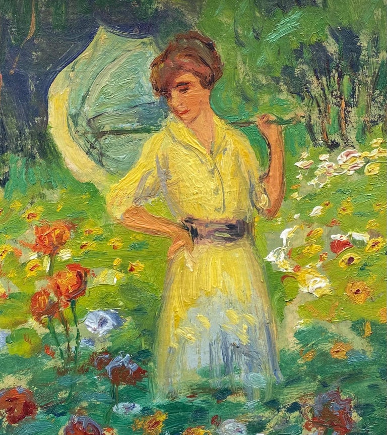 Whitney Myron Hubbard - "In the Garden" For Sale at 1stDibs