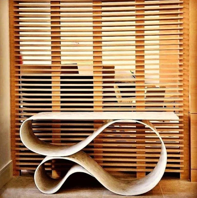 Whorl Console in Concrete Canvas by Neal Aronowitz Design For Sale at ...