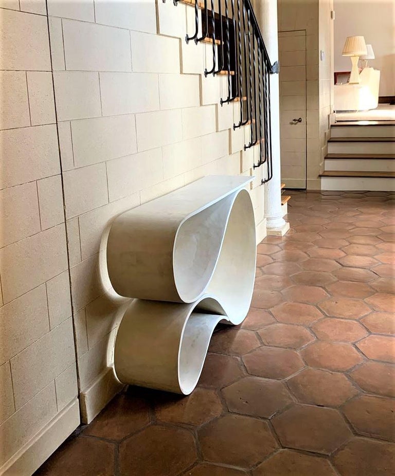 Whorl Console in Concrete Canvas by Neal Aronowitz Design For Sale at ...