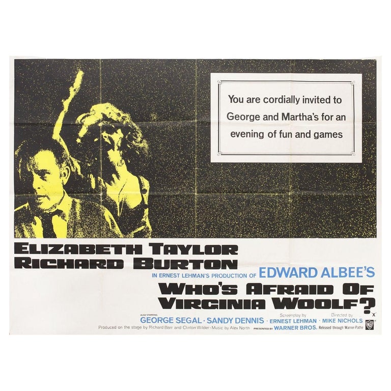 Who''s Afraid of Virginia Woolf? 1966 British Quad Film Poster For Sale ...