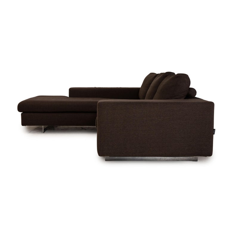 Who's Perfect Luca Fabric Sofa Gray Brown Corner Sofa Couch For Sale at ...