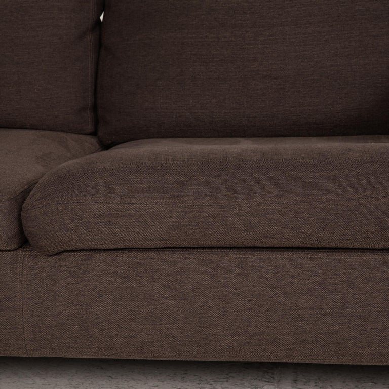 Who's Perfect Luca Fabric Sofa Gray Brown Corner Sofa Couch For Sale at ...