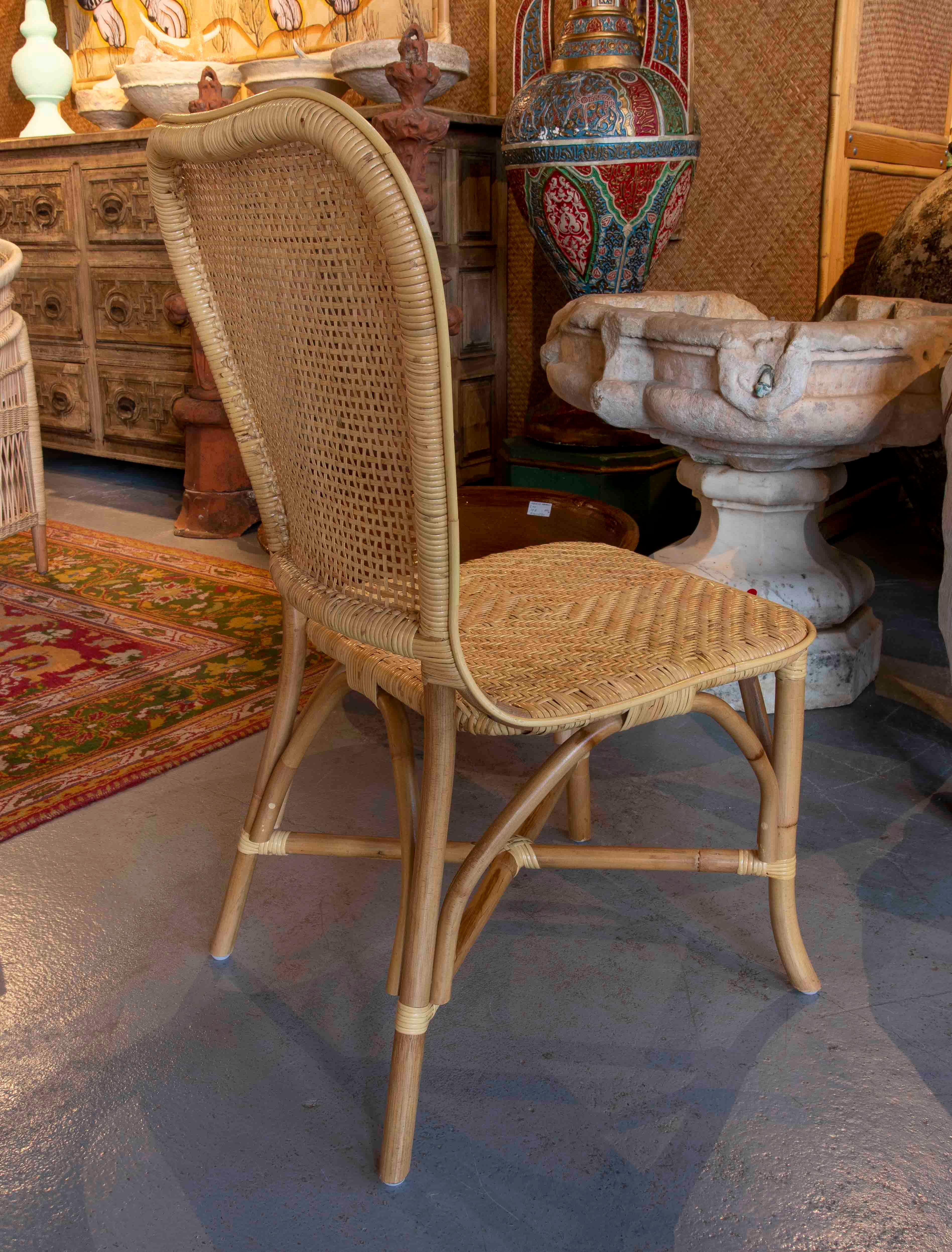 Wicker and Rattan Dining Chair For Sale at 1stDibs