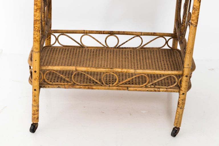 Wicker Bar Cart at 1stDibs | wicker bar carts, wicker cart, rattan bar cart