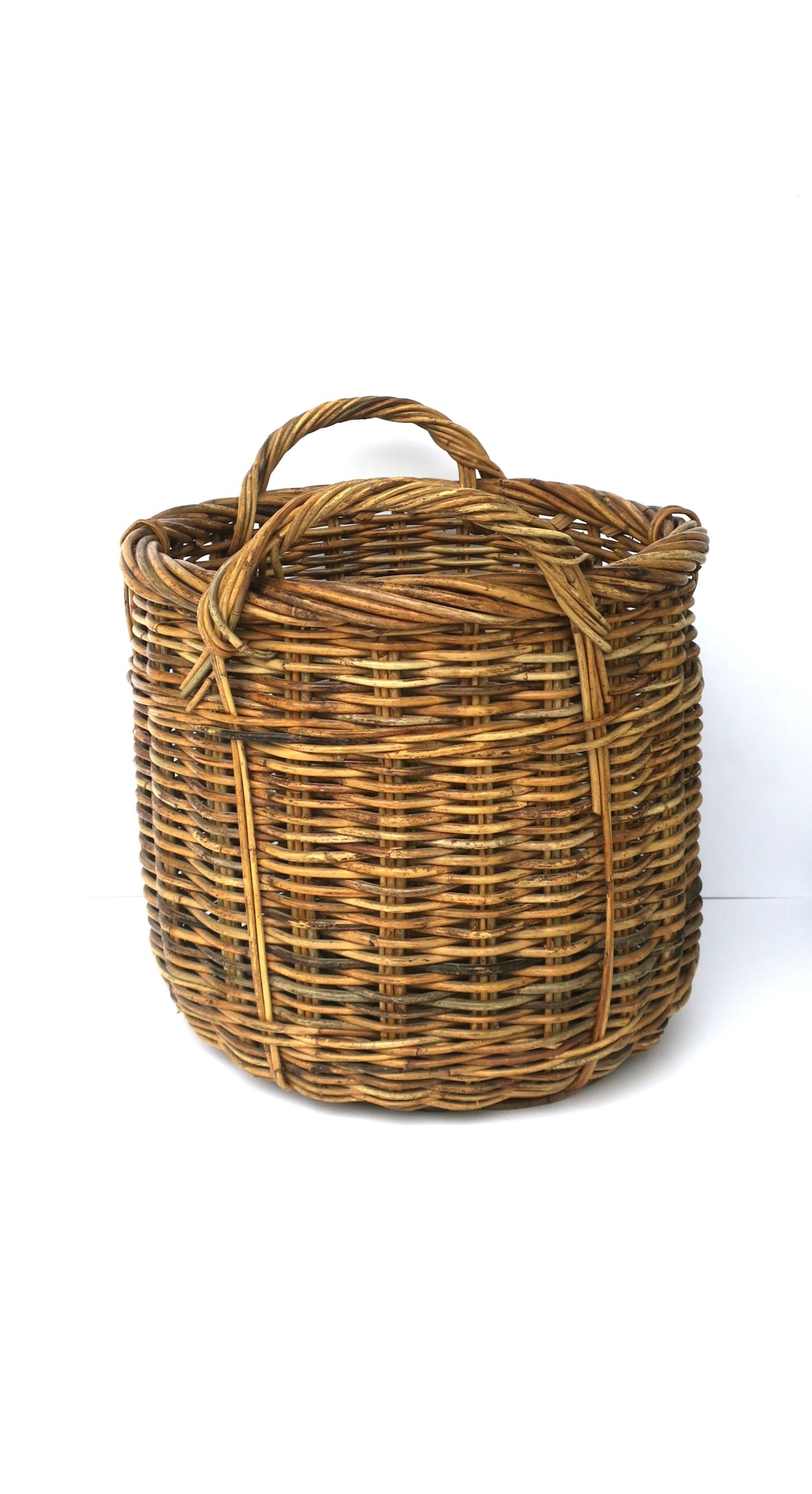Wicker Basket or Plant Potholder Cachepot For Sale at 1stDibs