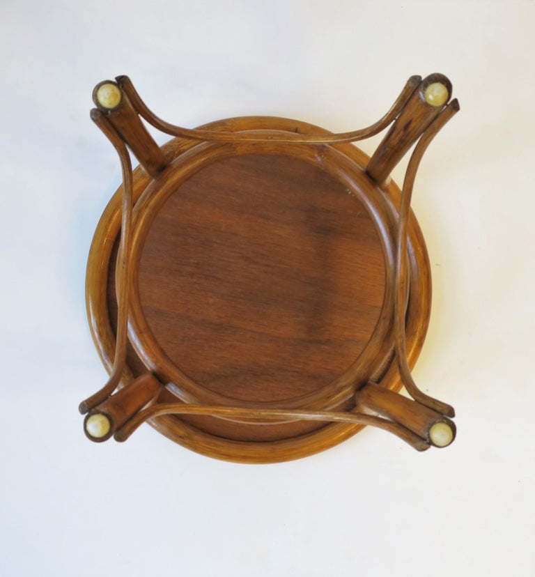 Wicker Cane Rattan Side or End Table at 1stDibs