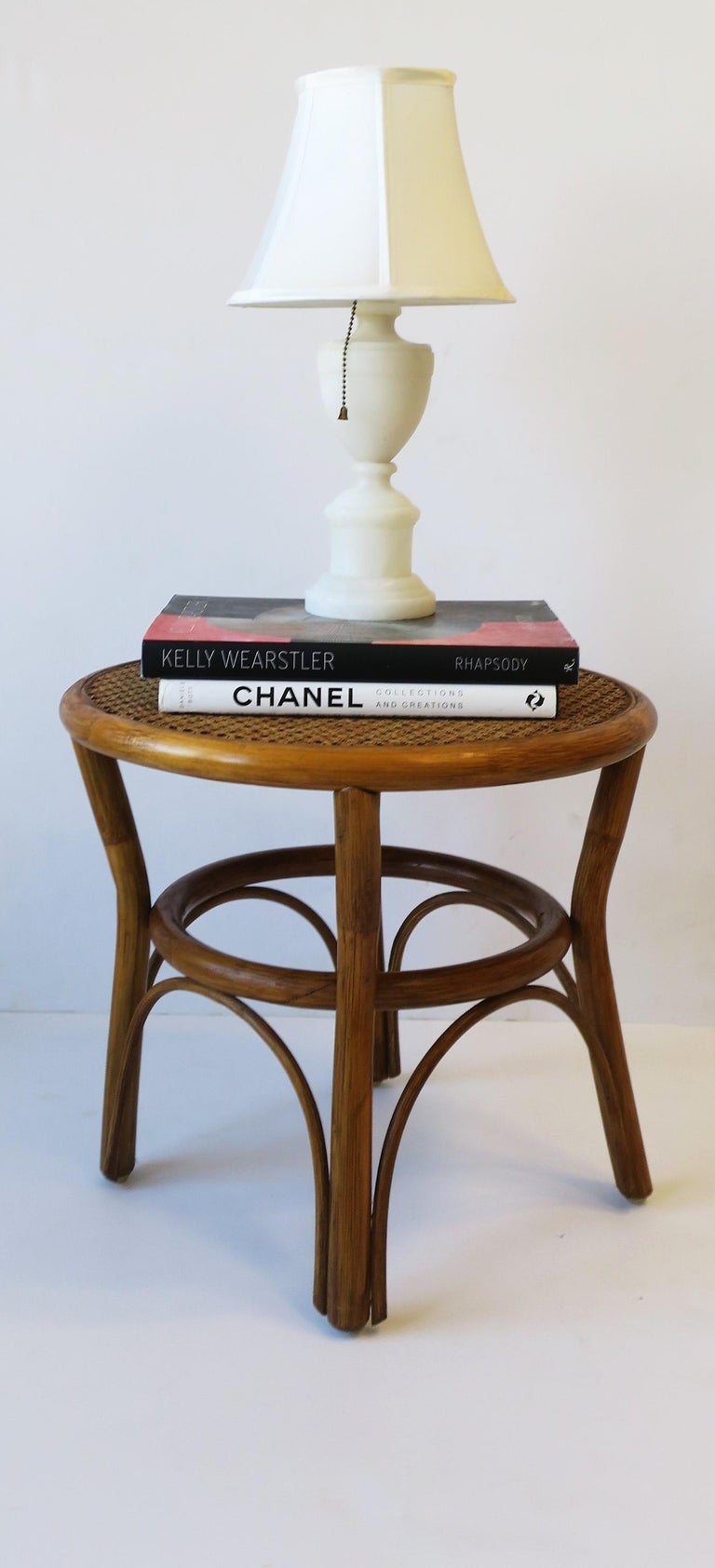 Wicker Cane Rattan Side or End Table at 1stDibs