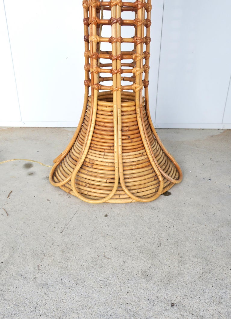 Wicker Floor Lamp For Sale at 1stDibs