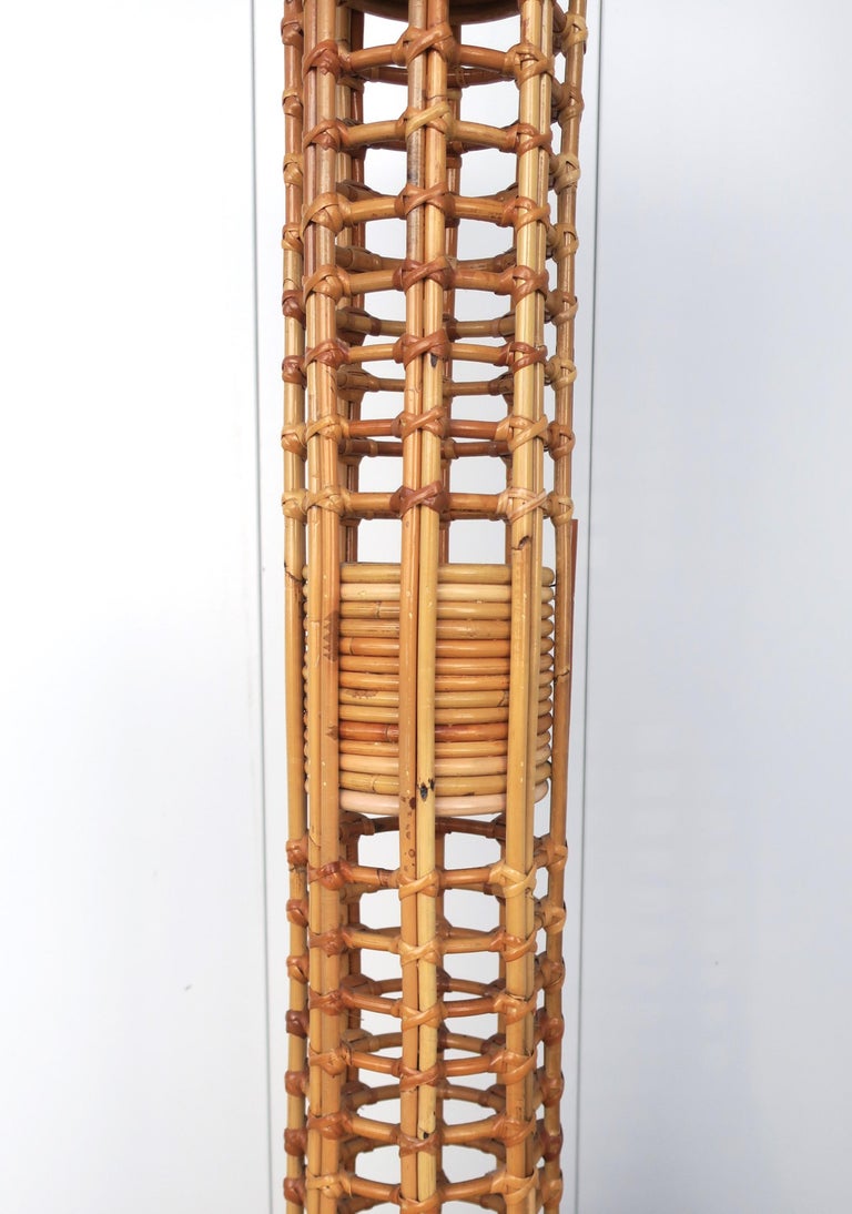 Wicker Floor Lamp For Sale at 1stDibs