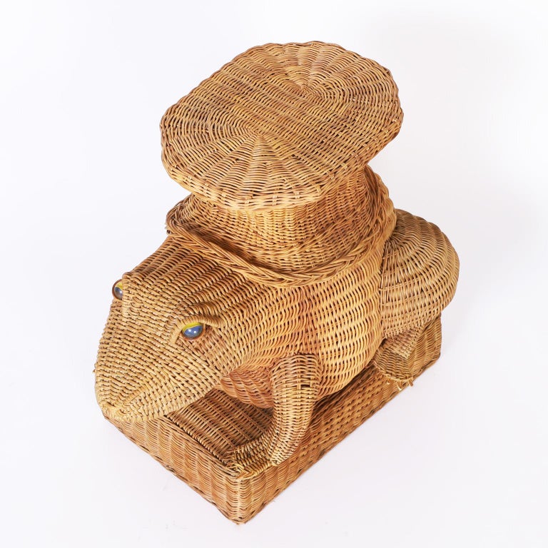 Wicker Frog Stand Seat or Table at 1stDibs