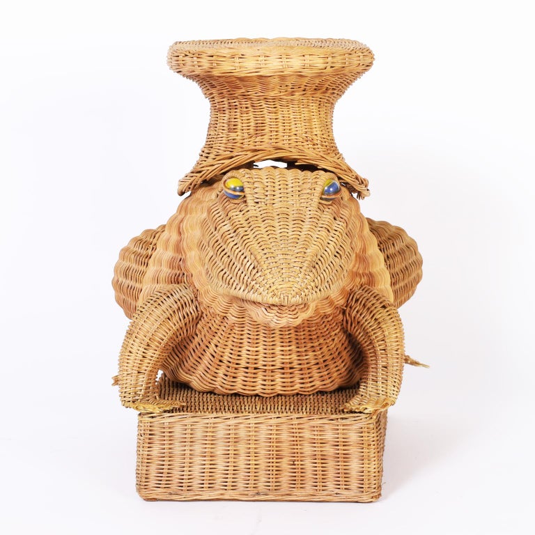 Wicker Frog Stand Seat or Table at 1stDibs