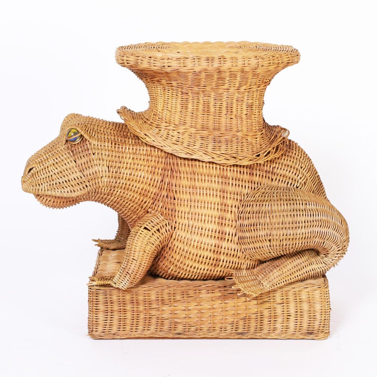Wicker Frog Stand Seat or Table at 1stDibs