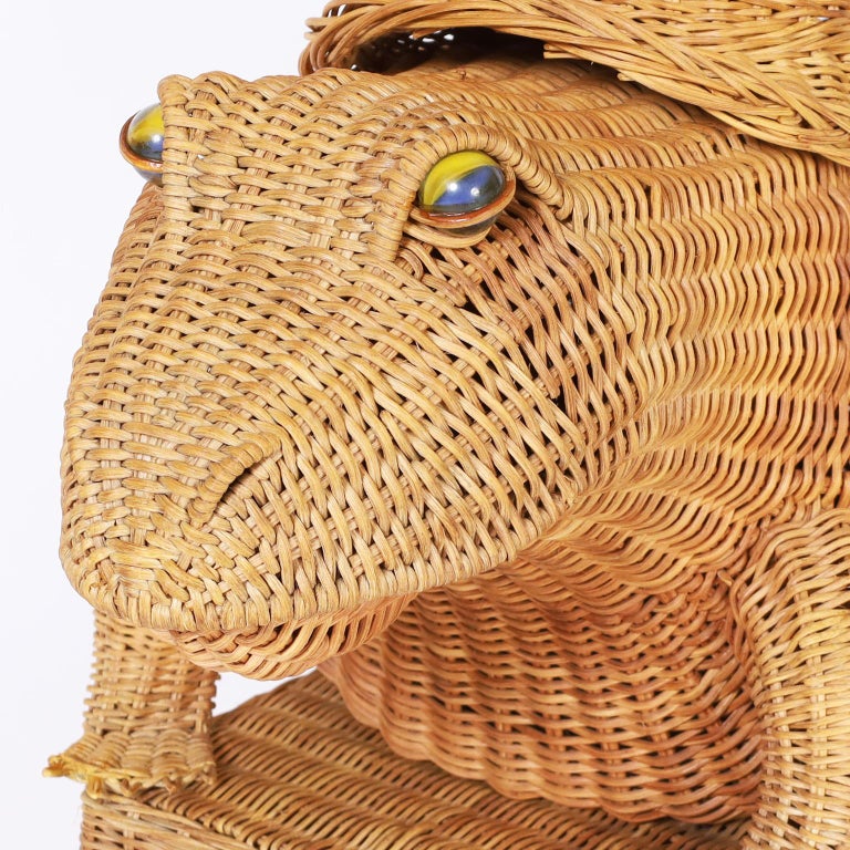 Wicker Frog Stand Seat or Table at 1stDibs