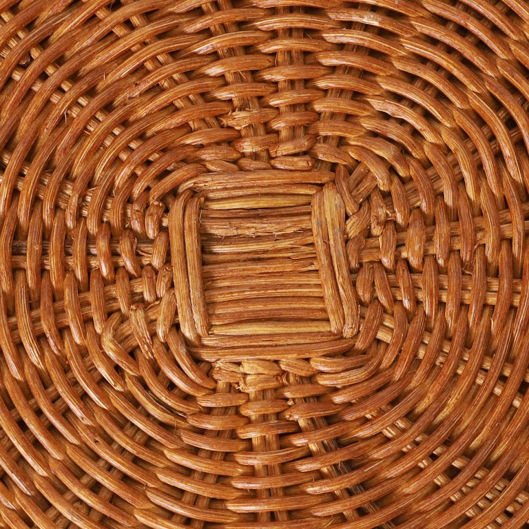 Wicker Ghost Drapery Table or Stand For Sale at 1stDibs