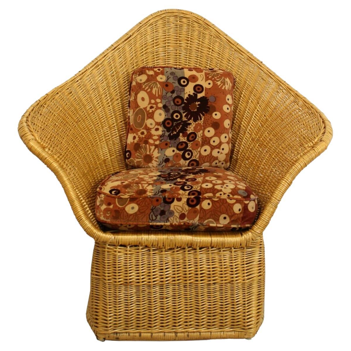 Wicker Arm Chair at 1stDibs