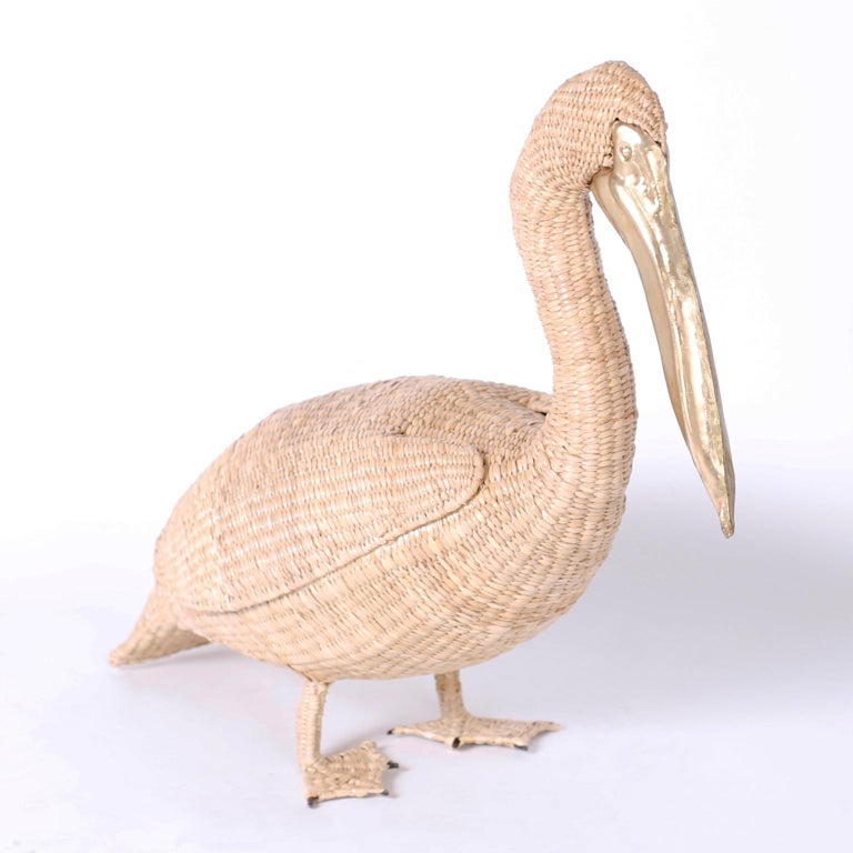 Wicker Pelican, Life-Size at 1stDibs