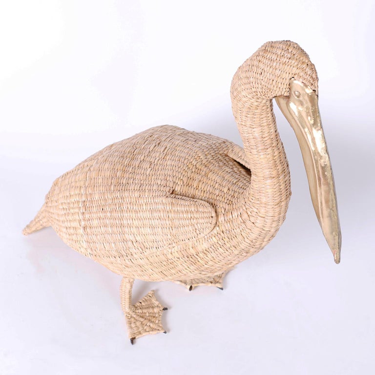Wicker Pelican, Life-Size at 1stDibs