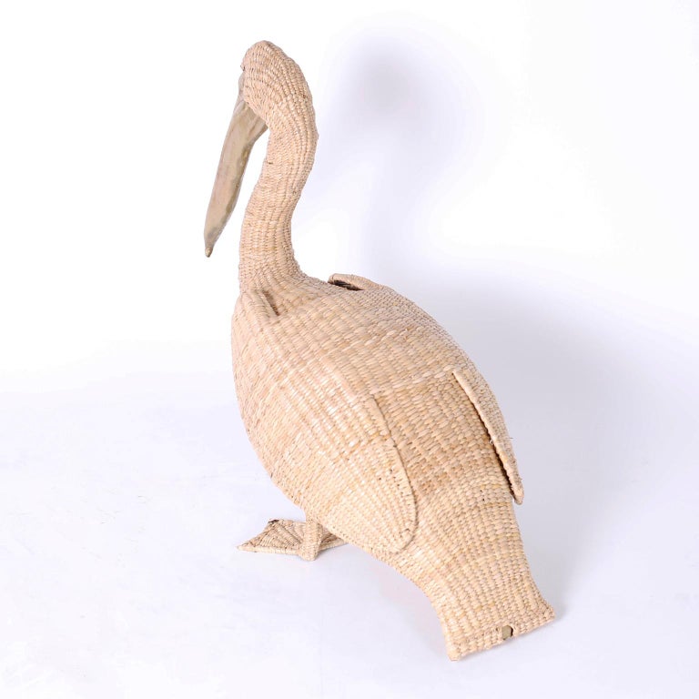 Wicker Pelican, Life-Size at 1stDibs