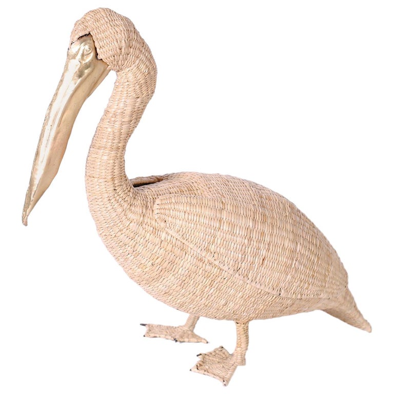 Wicker Pelican, Life-Size at 1stDibs