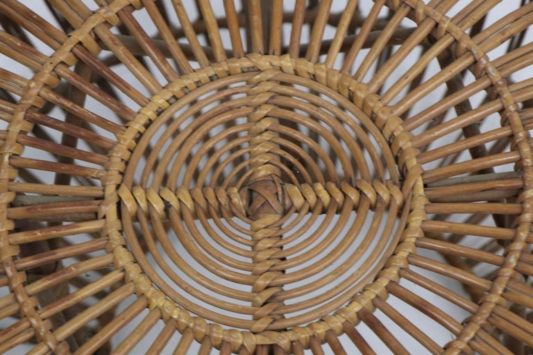 Wicker Pouf Ottoman by Albini at 1stDibs | wicker poufs